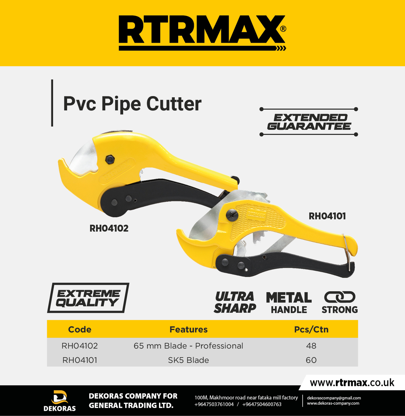 Dekoras Company :: Pvc Pipe Cutter
