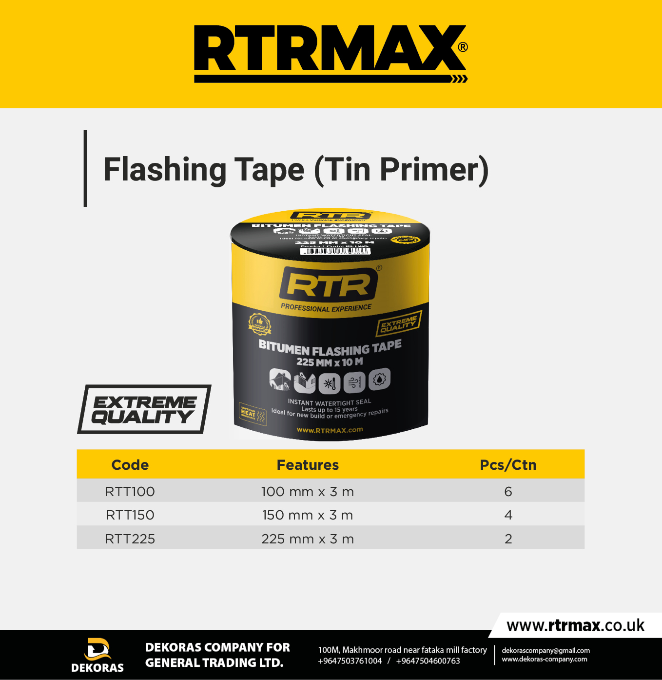 Dekoras Company :: Flashing Tape (Tin Primer)